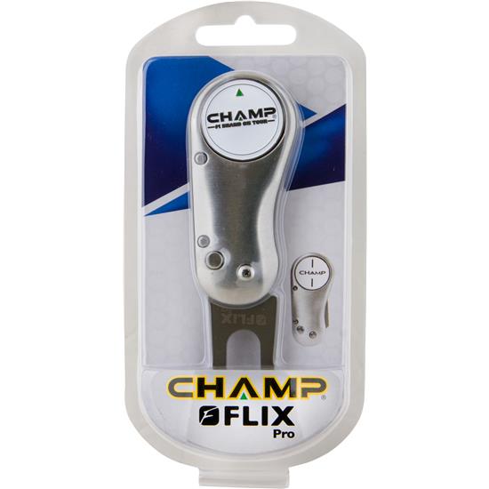 Champ Golf Flix Pro Switchblade Divot Tool - Stainless Steel Golfballs.com