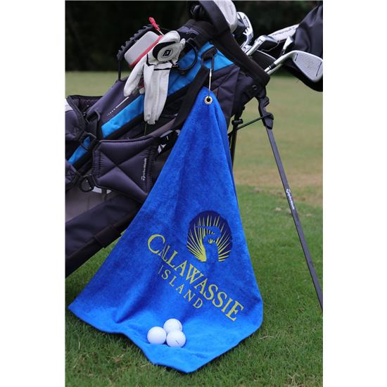 Logo Golf Screen Printed Midweight Golf Towels Golfballs.com