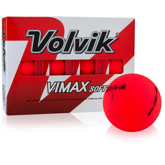 Volvik VIMAX Soft Matte Red Golf Balls Golfballs.com